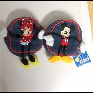 Disney | Bags | Mickey And Minnie Mouse Coin Pockets | Poshmark